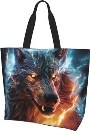Generic Loup De Lumi&egrave;re Sac A Main Femmes Pliable Sacs De Courses R&eacute;utilisable Sac A Main Femme Pour Travail Shopping Voyage