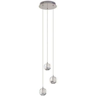Lucande LED Suspension en verre Hayley en verre pour salon & salle &agrave; manger