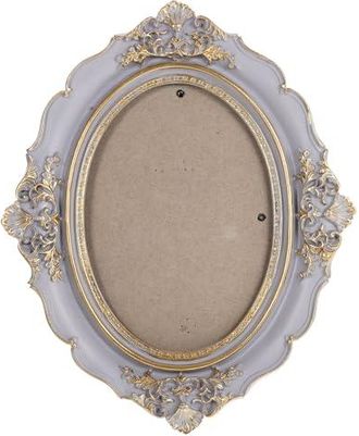 Amosfun Cadre Photo Ovale Vintage En RéSine - Cadre Sculpté EuropéEn Pour DéCoration Murale Style Antique 25X21Cm