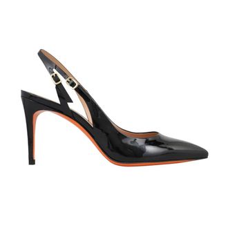 Santoni Femme, Chaussures, Noir, Taille: 39 1/2 EU Élégantes Slingback Escarpins