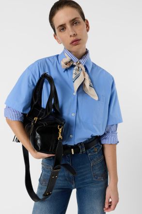 Gerard Darel Chemise en coton &agrave; manches courtes - CHAYNA - Bleu ciel