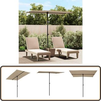 vidaXL Vidaxl - Parasol de jardin avec mât en aluminium 2x1,5 m Taupe - Parasol De Jardin - Parasol Rectangulaire - Parasol Terrasse - Parasol Taupe