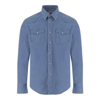 Alessandro Gherardi Homme, Chemises, Bleu, Taille: XL Chemise en jean en coton
