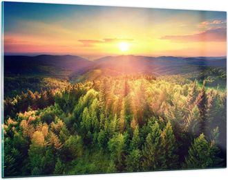 Arttor Wandbilder Dekoration Wohnzimmer Berge Natur Bilder auf Glas 120x80cm Glasbild Schlafzimmer Küche Deko Wand Kunstdruck Art Groß XXL Wanddeko Bild im G