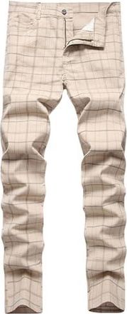 Generic Jean basique slim fit pour homme - Coupe ajust&eacute;e - Tendance - Confortable - Taille flexible - Pantalon classique - Coupe droite - Pantalon basique ten