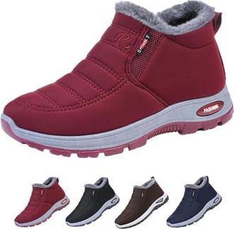 Generic Bottes dhiver doubl&eacute;es de fourrure pour femme - Bottes orthop&eacute;diques imperm&eacute;ables - Bottes de neige chaudes &agrave; enfiler - Coupe large - Chaussures de ma