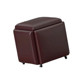 Generic Leichte Nesthocker aus Leder, stapelbarer 5-in-1-W&uuml;rfelstuhl, for Versammlungen im Wohnzimmer, Balkon, Innenhof, kleine R&auml;ume(Color 3,45x45x45cm)