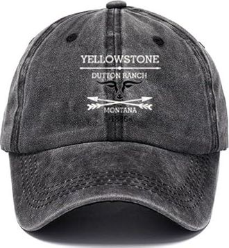 Generic Yellowstone Dutton Ranch Montana Casquette de baseball vintage, chapeaux de papa vintage, casquettes de baseball rétro pour hommes, chapeaux de soleil