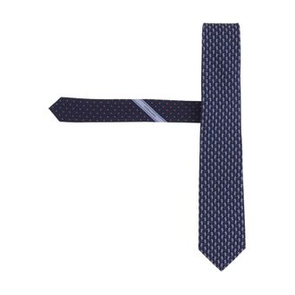 Ferragamo Seidenkrawatte mit gemustertem Design - - Accessories - Herren - Blau - ONE SIZE