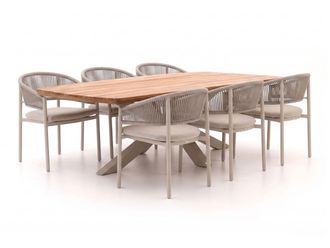 Bellagio la vita attrattiva Bellagio Panaro/Induno D&auml;nisch Oval 240 cm Gartenm&ouml;bel-Set 7-teilig stapelbar