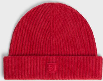 Gerard Darel Bonnet &agrave; c&ocirc;tes en cachemire - FIONA - Rouge