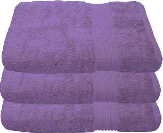 Julie Julsen 3er Pack Duschtuch 29 Farben erhältlich weich und saugstark 500gsm Öko Tex 70 x 140 cm Lavendel B-Ware