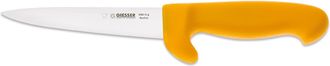 GIESSER kurzes Stechmesser - Grifffarbe gelb - mit starker 15 cm Klinge & Sicherheitsgriff mit extra langer Griffnase - Spezialmesser für Metzger & Fleischer