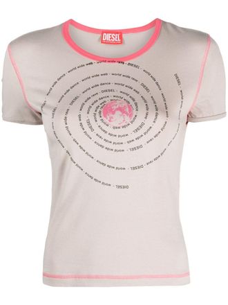 Diesel t-shirt T-Uncutie en coton stretch - Gris