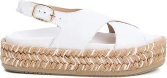 Paloma Barceló Sandalen - White Leather Rope Wedge - Gr. 36 (EU) - in Weiß - für Damen