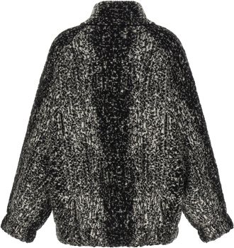 Nude Wool Blend Boucl&eacute; Jacket - Black