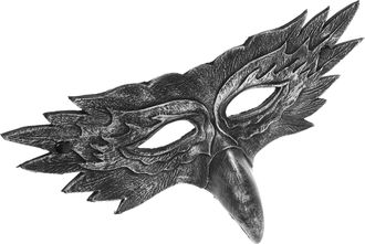 Valiclud Halbmaske PU Flügel Design Masquerade Maskerademaske für Halloween Karneval Cosplay Party Herren Damen Stilvoll Langlebig Komfortabel