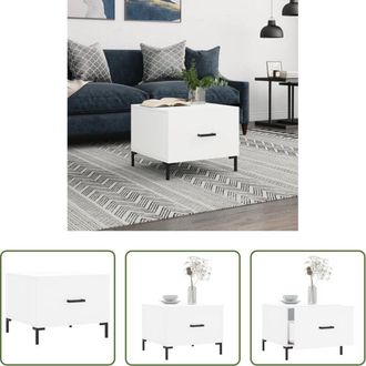 vidaXL vidaXL Rangement - Table basse blanc 50x50x40 cm bois ding&eacute;nierie