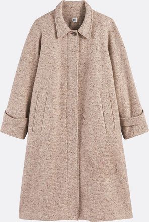 La Redoute Collections Manteau Drap De Laine M&eacute;lang&eacute;e Signature Isidore