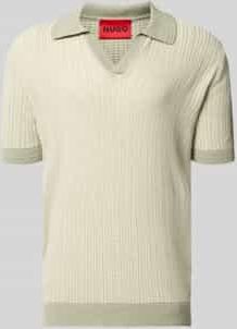 HUGO BOSS Regular Fit Poloshirt aus Baumwoll-Leinen-Mix Modell SEEROY