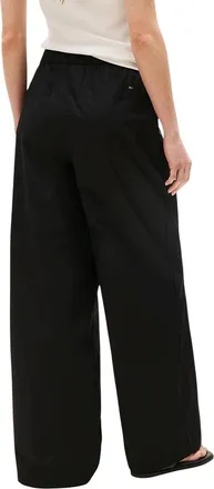 Tommy Hilfiger Organic Cotton Wide-Leg Trousers - Black