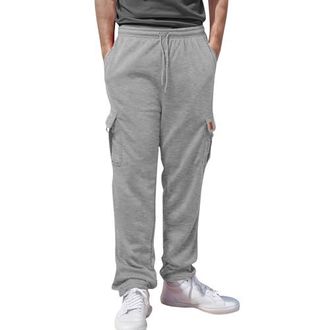 Generic Pantalon de surv&ecirc;tement cargo ample pour homme, jambe large avec poches, pantalon de jogging &agrave; bas ouvert, pantalon de d&eacute;tente d&eacute;contract&eacute; pour athl&eacute;t
