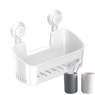 Generico Organizer f&uuml;r die Dusche im Badezimmer | Aufbewahrungsregal mit Saugn&auml;pfen | Organizer f&uuml;r Duschartikel an der Wand | f&uuml;r Apartment, Schlafzimmer, Uni