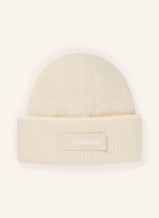 Jacquemus Jacquemus M&uuml;tze Le Bonnet Gros Grain Mit Alpaka weiss