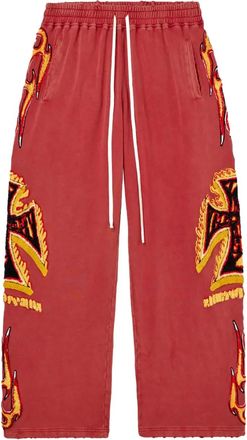 Vale pantalon de jogging La Flare &agrave; lien de resserrage - Rouge