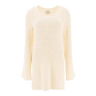 Loulou Studio Wei&szlig;e Elegante Kleid Baumwollmischung - - Dresses - Damen - Wei&szlig; - M