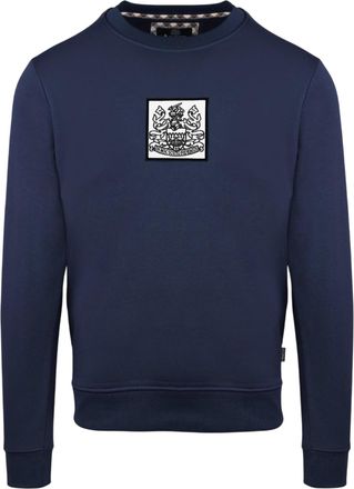 Aquascutum Sweatshirt f&uuml;r Herren, gerippt (Marine)