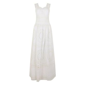 Alberta Ferretti Plissee-Maxikleid - - Dresses - Damen - Wei&szlig; - 2XS