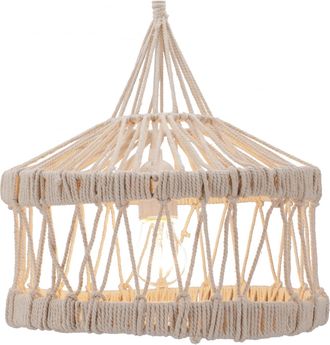 Guru Shop Deckenlampe/Deckenleuchte, in Bali Handgefertigt aus Makramee - Modell Sabina, 38x31x31 cm