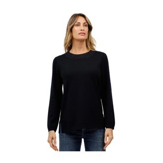 Gran Sasso Lurex-Boot-Ausschnitt-Top mit seitlichen Schlitzen - - Knitwear - Damen - Blau - M