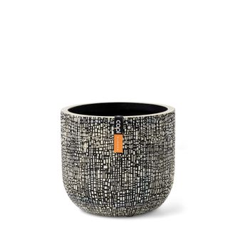 Capi Europe Blumentopf Kugel Skin - 24x21 - Schwarz-beige - &Ouml;ffnung &Oslash; - Blumentopf f&uuml;r drinnen - BSKBB134