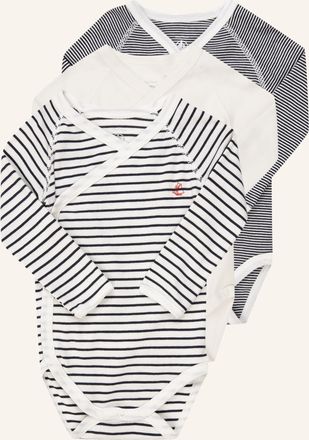 Petit Bateau Petit Bateau 3er-Pack Wickelbodies blau