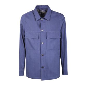Paul Smith Wollhemdjacke - - Jackets - Herren - Blau - L