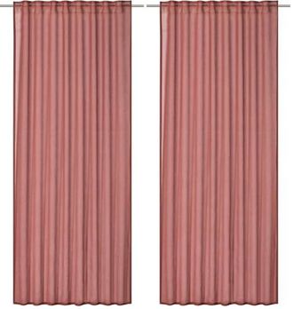 Elbersdrucke Gardine mit verdeckten Schlaufen Air 06 Cognac-rot halbtransparent 255x140cm 201814 Vorhang f&uuml;r das Wohnzimmer Schlafzimmer K&uuml;che Flur Kinderzimmer (P