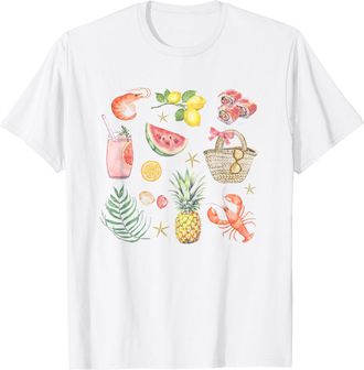 Trendy Apparel Beach Picnic Day Food & Drinks Vintage Collage T-Shirt
