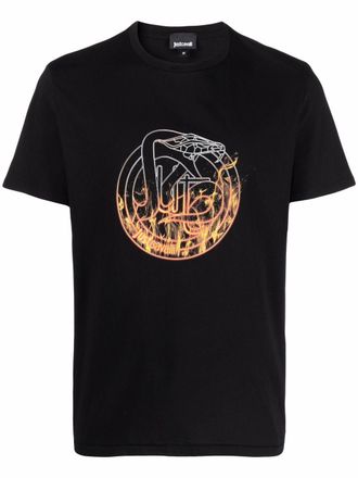 Just Cavalli T-Shirt mit grafischem Print - Schwarz