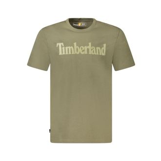 Timberland Gr&uuml;nes Wordmark Logo Baumwoll-T-Shirt - - Tops - Herren - Gr&uuml;n - S