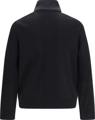 Moose Knuckles Mens Kamet Jacket With High Collar Black-Black Viscose; Polyester Black/black