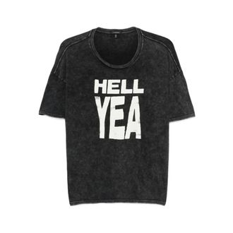 R13 Rundhals-T-Shirt mit Grafik - - Tops - Herren - Grau - M