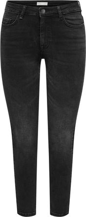 Jacqueline de Yong JdY Damen Jdyfina Mw Skinny Ankle JNS Blk DNM Noos, Black Denim, XL / 30L EU