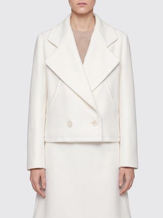 Stella McCartney Manteau court crois&eacute; en pure laine avec revers classiques
