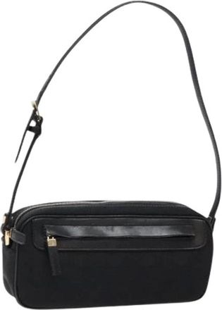 Ferragamo Pre-owned Toile sacs-main - Femme - Pre-owned - Noir - Taille: ONE Size