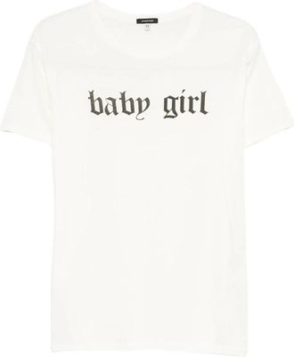 R13 Femme, Tops, Blanc, Taille: 38 FR T-shirt &agrave; logo imprim&eacute;