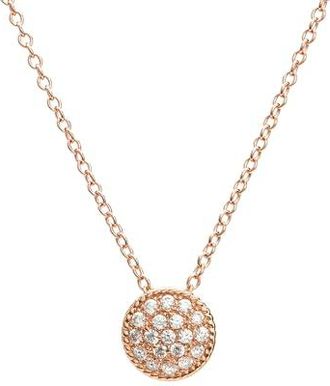 Monteverdi VNAMONJ-NL-0080 Collier pour femme avec pendentif rond en argent sterling 925 rhodié 45 cm, Eine Grösse, Argent sterling, Pas de gemme