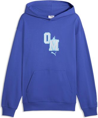 Puma Hoodie d&eacute;contract&eacute; ftblCulture Olympique de Marseille Homme, Accessoires, Bleu, XXL