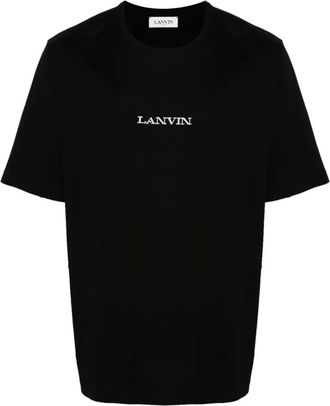 Lanvin Homme, Tops, Noir, Taille: M Logo Regular T-Shirt